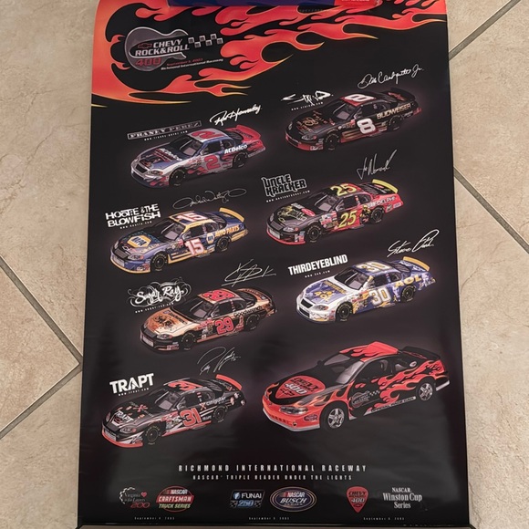 Nascar | Art | 203 Nascar Chevy Rock Roll 400 Poster | Poshmark